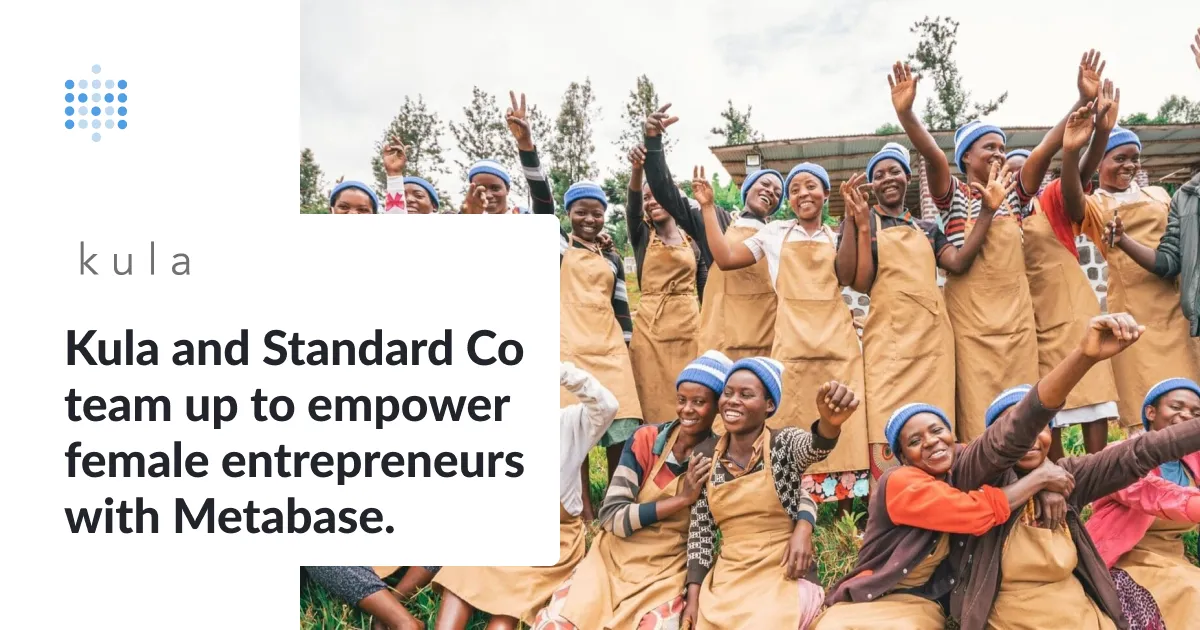 Kula and Standard Co team up to empower female entrepreneurs with Metabase.
