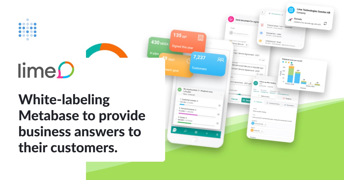 Lime Technologies white-labels Metabase to provide their customers with answers about their ...