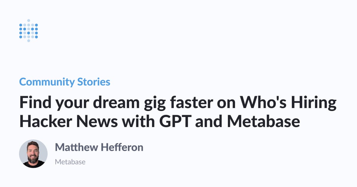 Find your dream gig faster on Who's Hiring Hacker News with GPT and ...