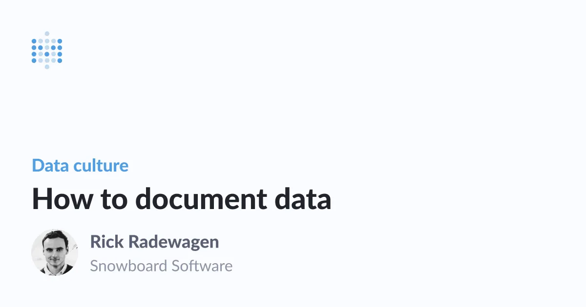 How to document data