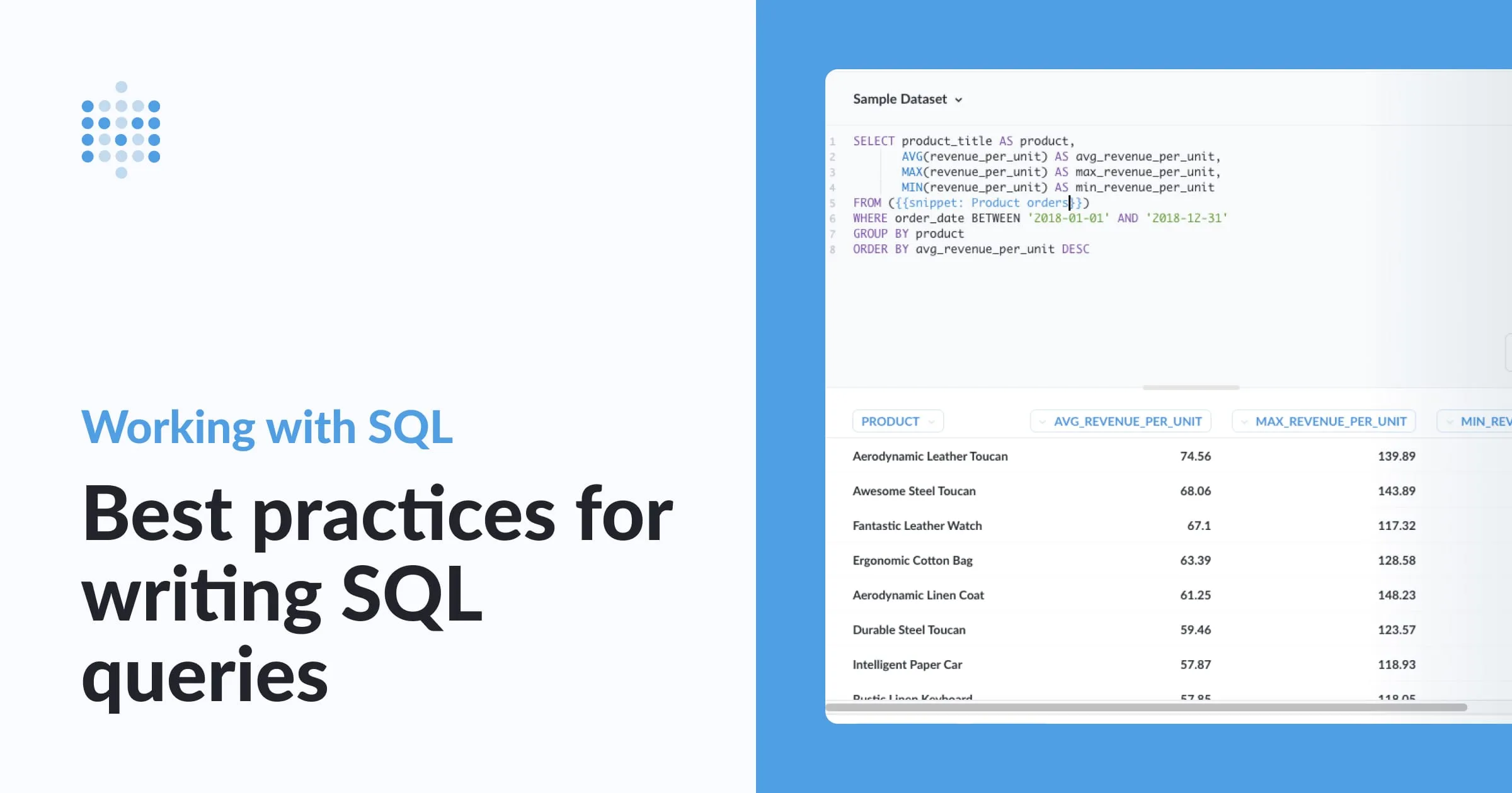 Best Practices For Writing SQL Queries